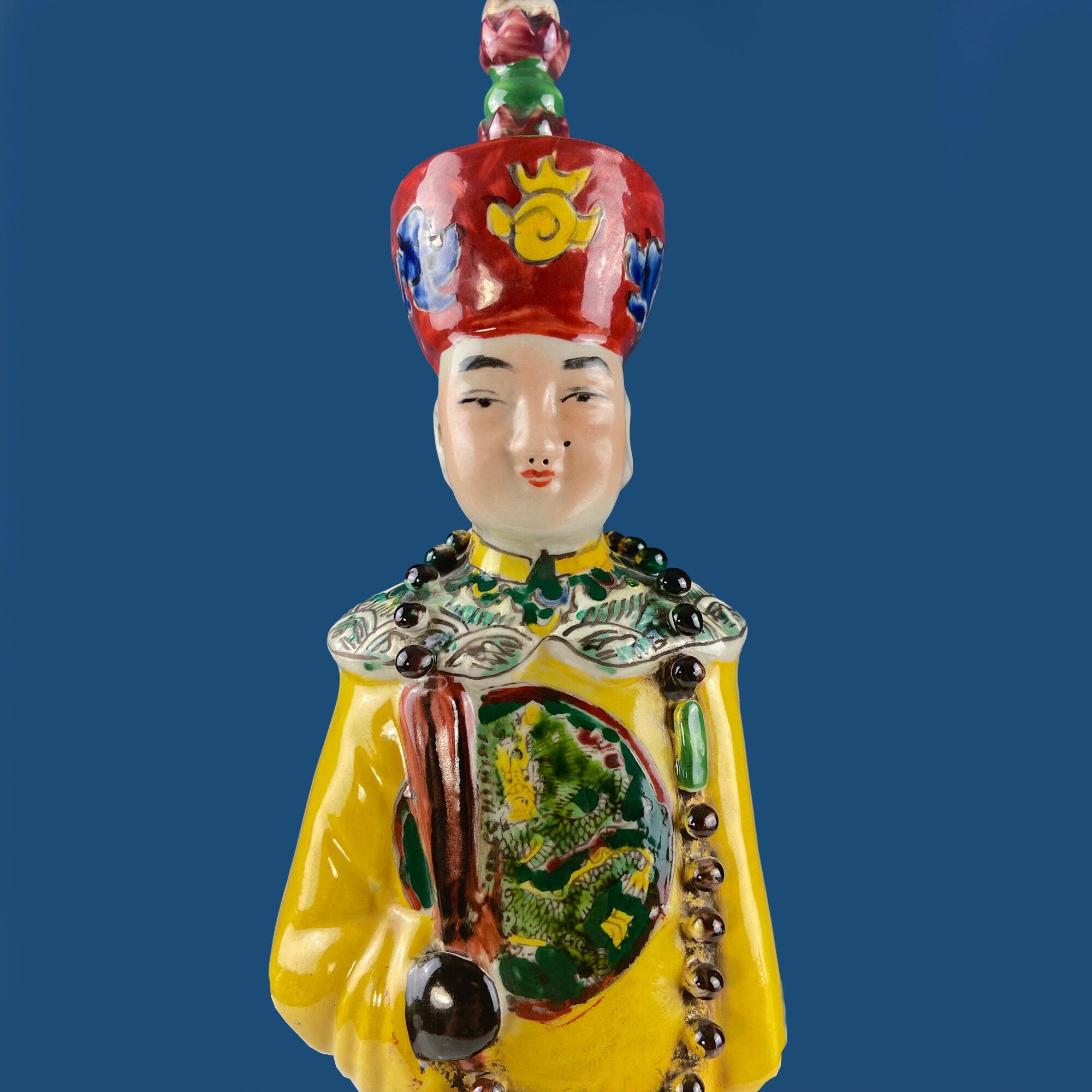 3 Ceramic Sculptures of Asian Royal Advisors or Immortals. Collection ...