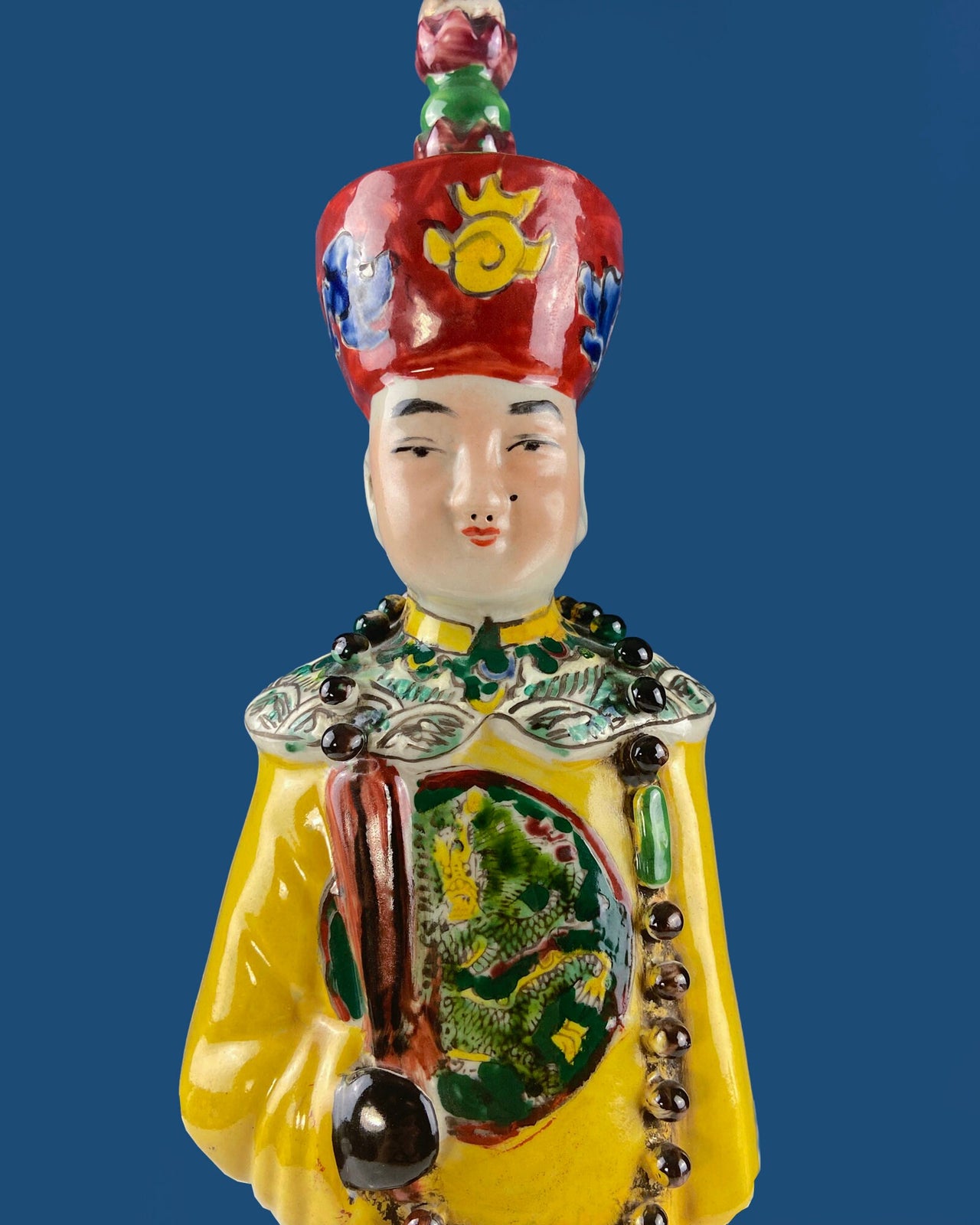 3 Ceramic Sculptures of Asian Royal Advisors or Immortals. Collection ...