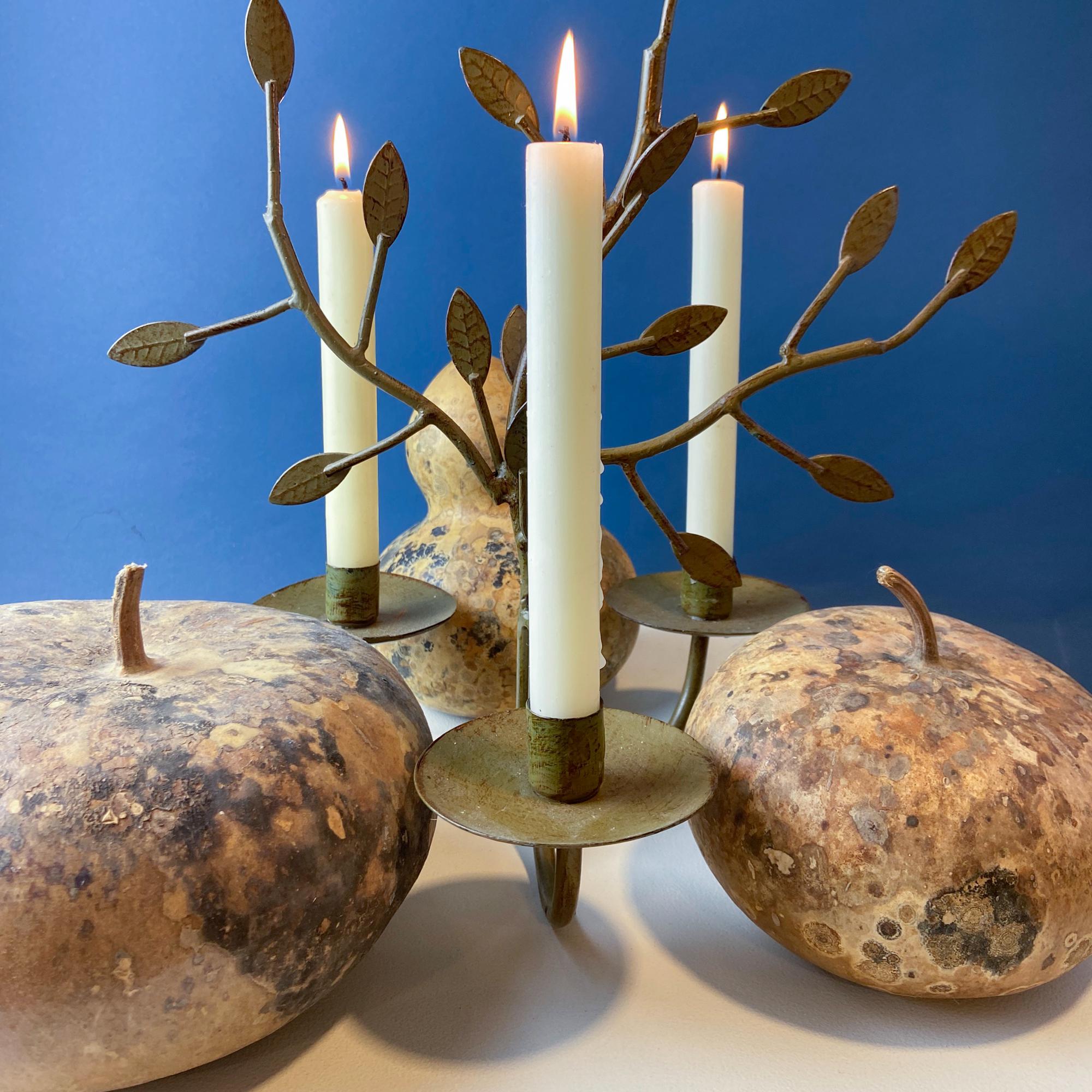 tree branch candlesticks