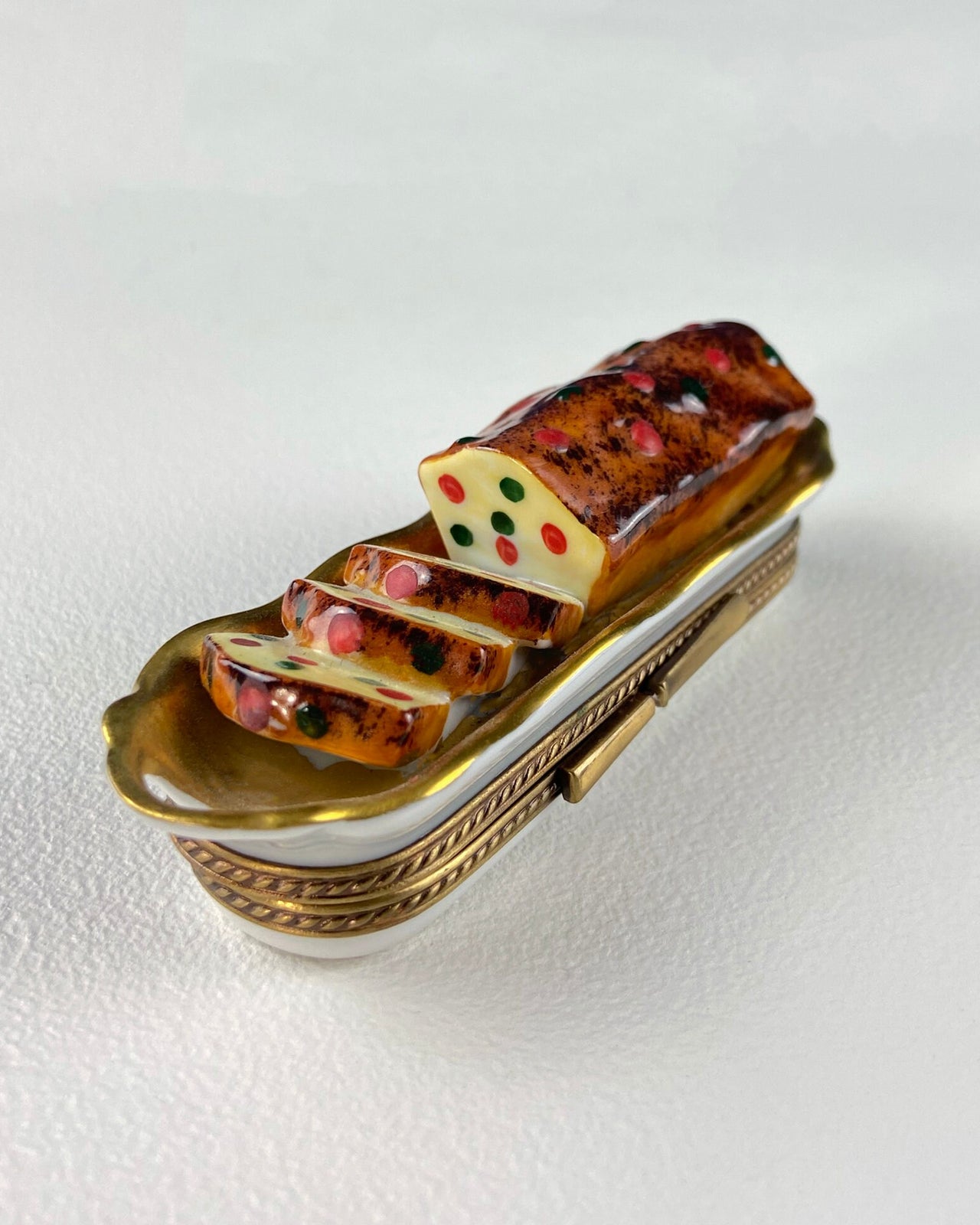 Sweet Bread Collectible Porcelain Limoges Box. Miniature Hand Painted ...