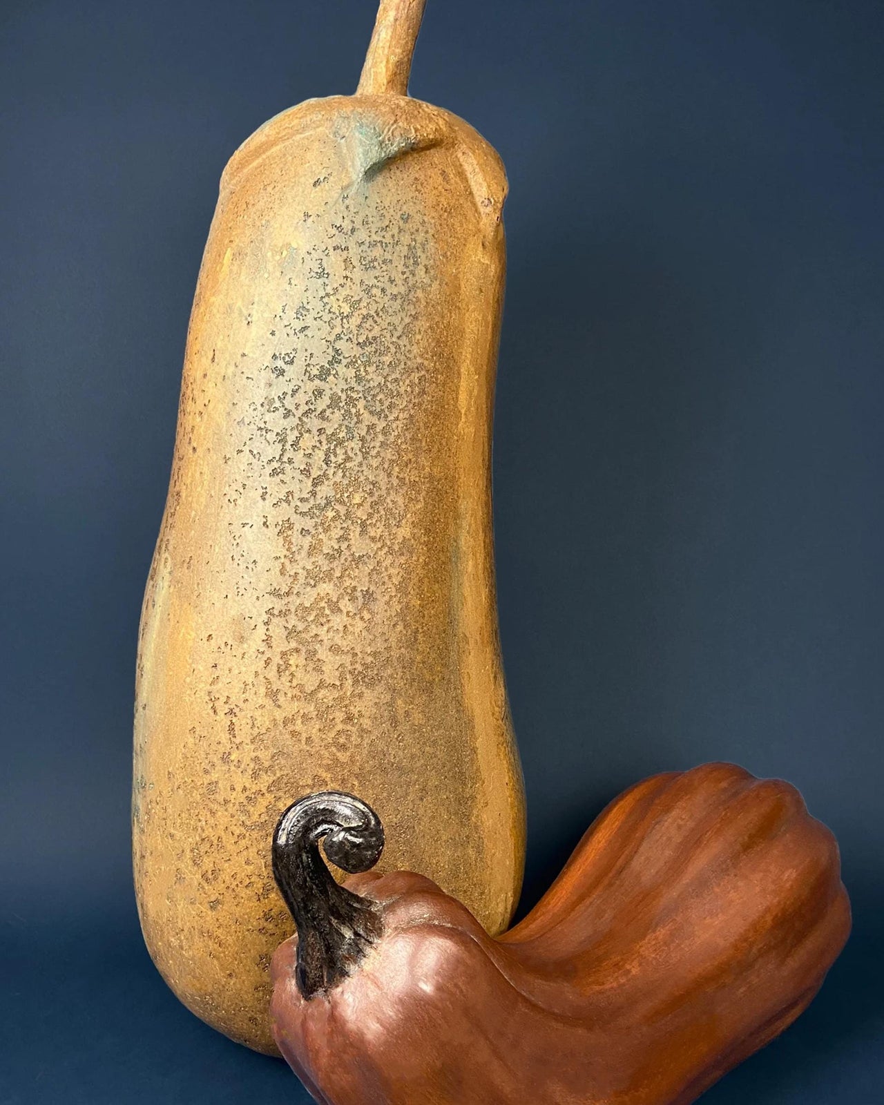 Large Hand Blown Glass Pumpkin. Stunning Lime Yellow Glass Gourd with ...