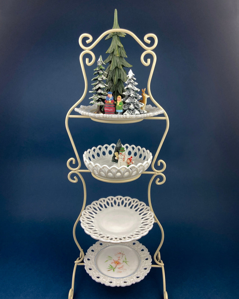 TeaCup Display Stand. Vintage Design 4 Tier Metal Display Rack. Store ...