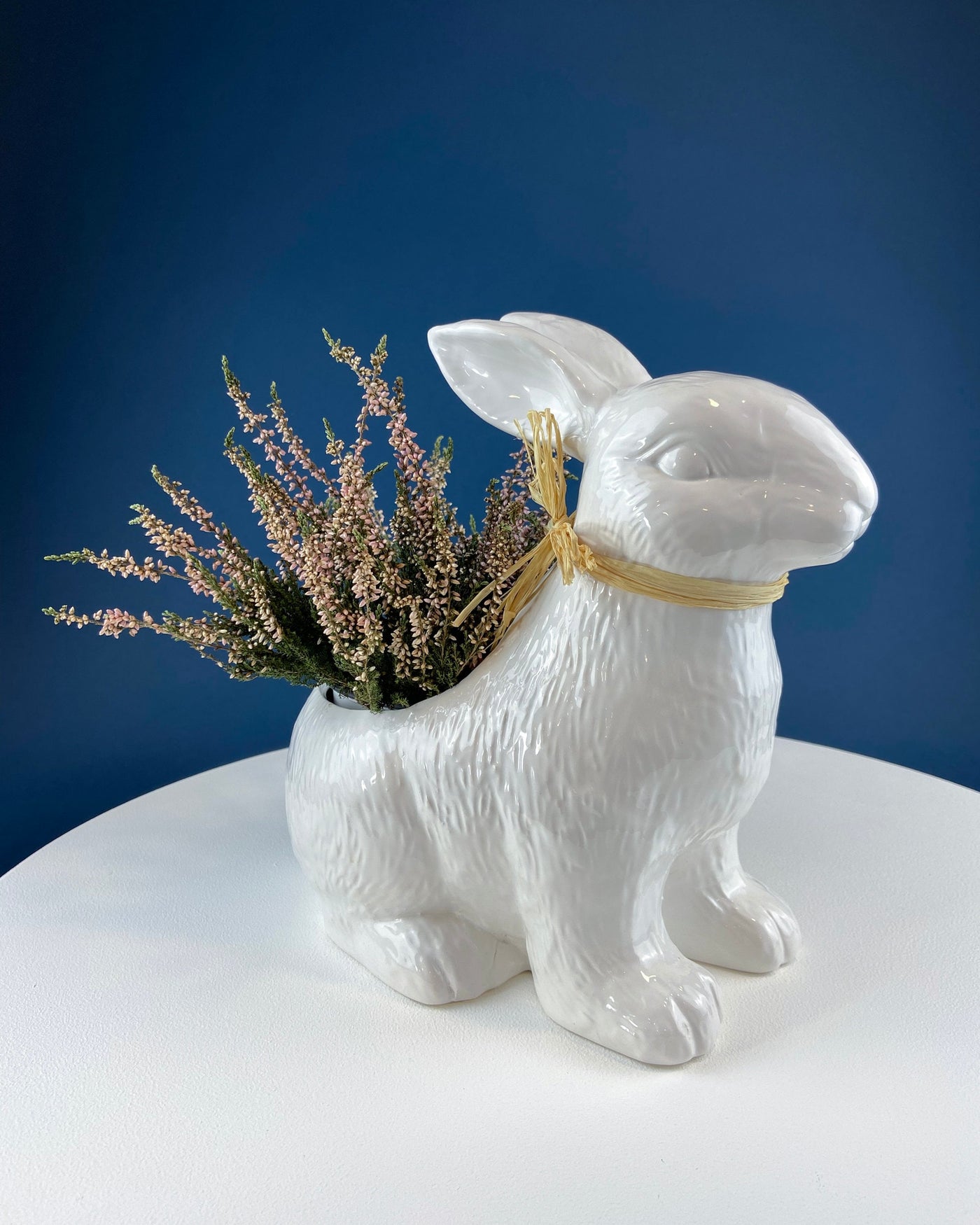 White Porcelain Bunny Planter. Large Ceramic Rabbit Figurine. Children ...