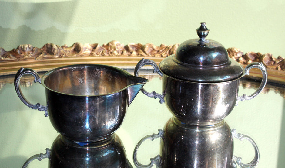 Silver Plated Cream and Sugar Serving Set – Anything Discovered